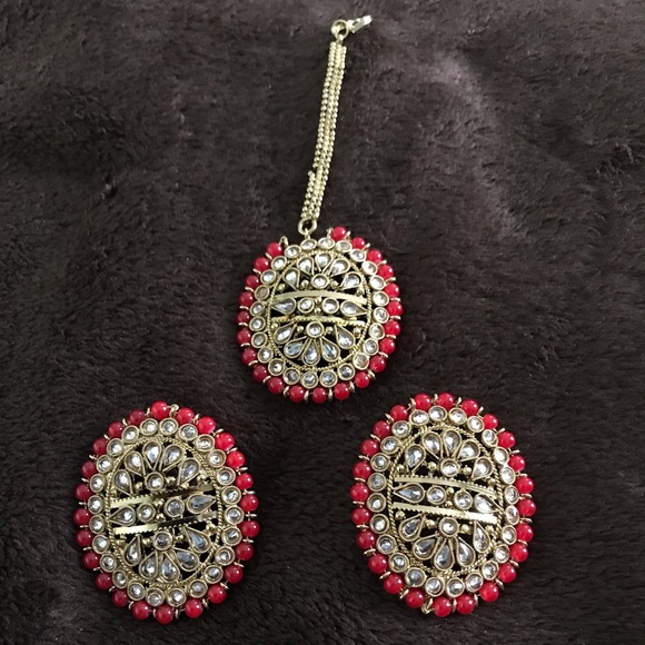 Jewelry | Indian Pakistani Jewelry Set Red Color | Poshmark